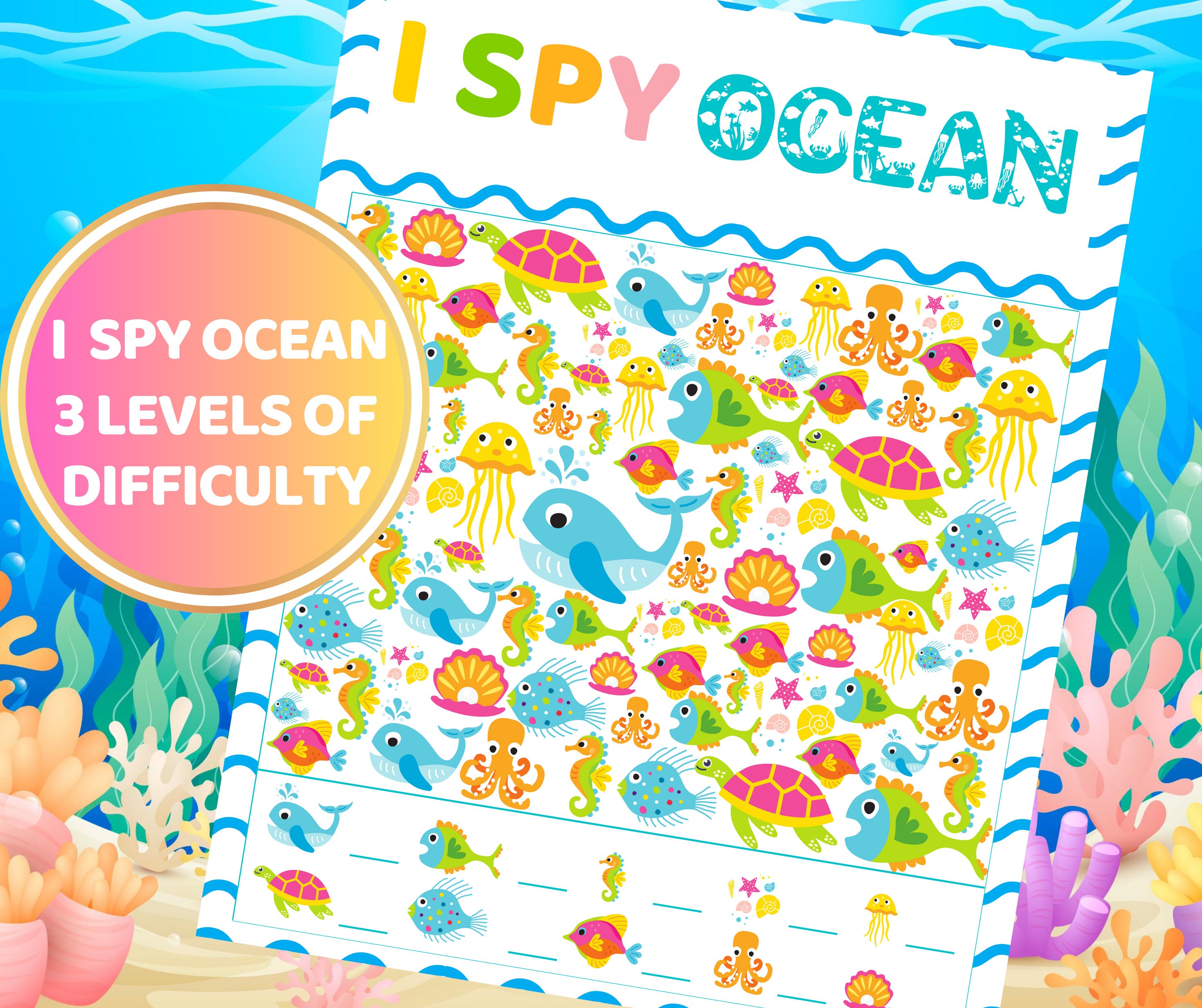 I Spy Ocean Game Kids Under the Sea Party Birthday Game Kids Summer ...