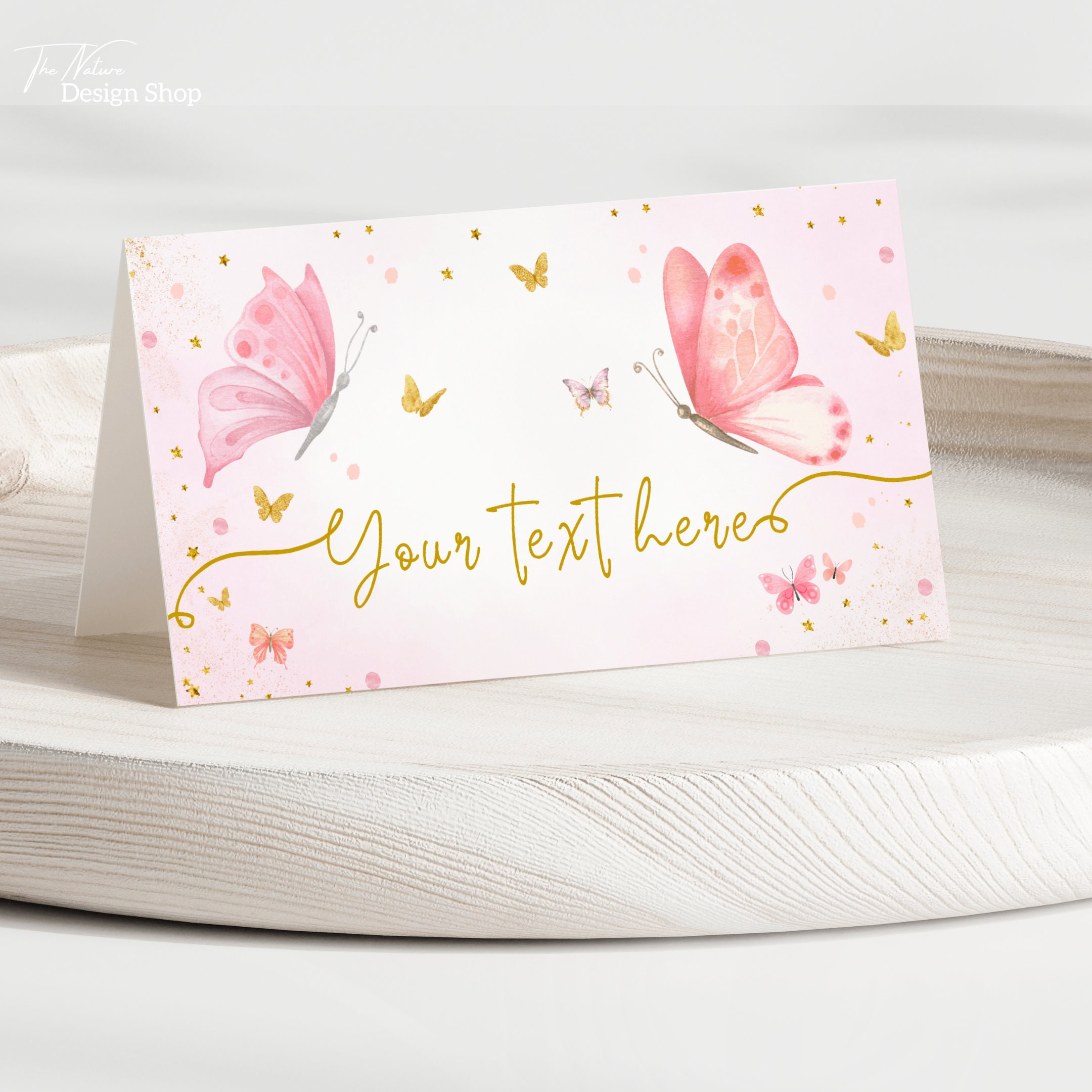 Editable Butterfly Food Label Tent Card Butterfly Birthday Food Card ...
