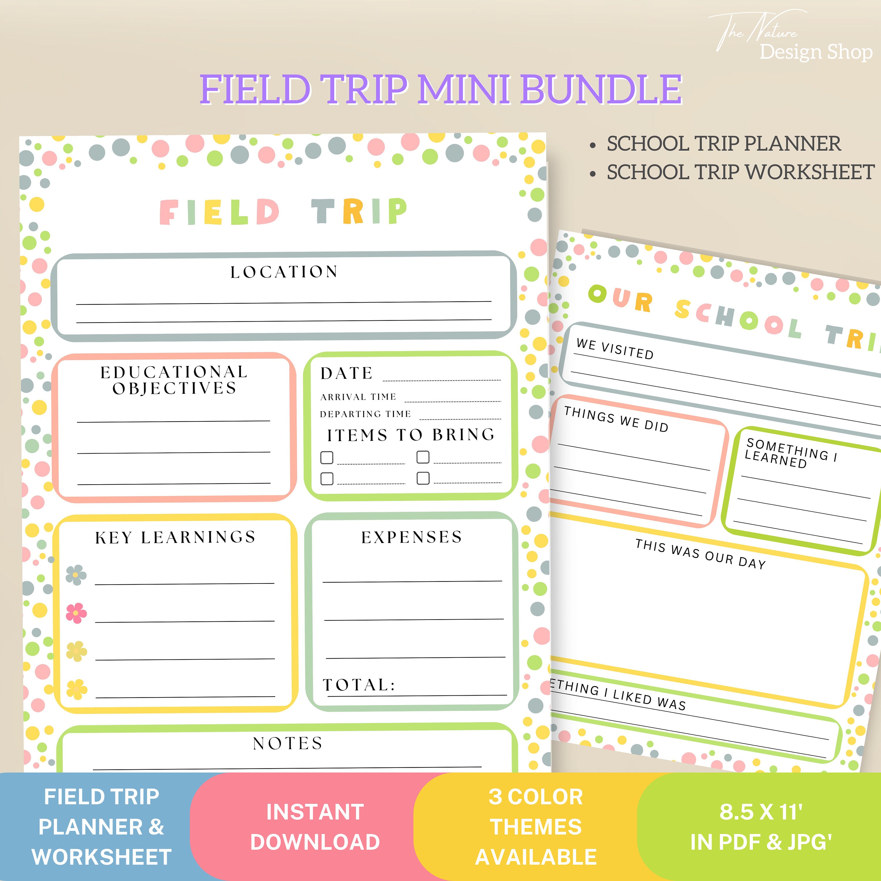 Field Trip Planner Field Trip Worksheet Field Trip Report Field Trip ...