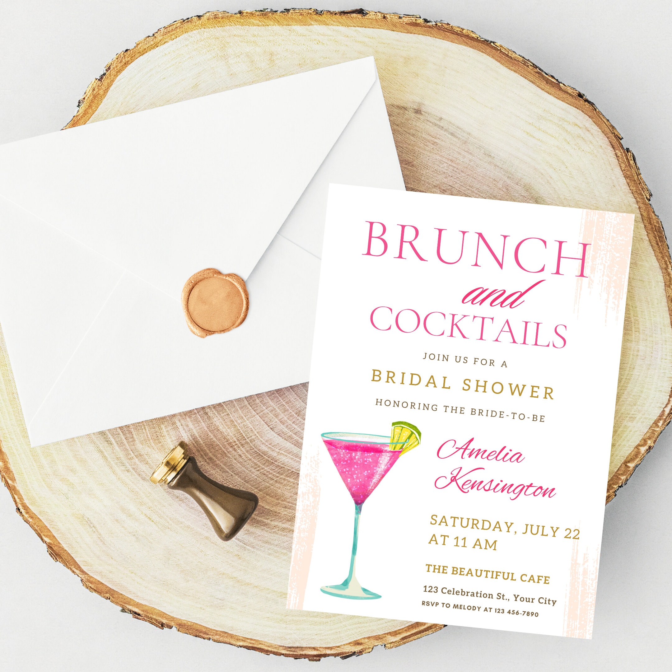 Brunch Invitation Bridal Shower Boozy Brunch Post Wedding Brunch Coed ...