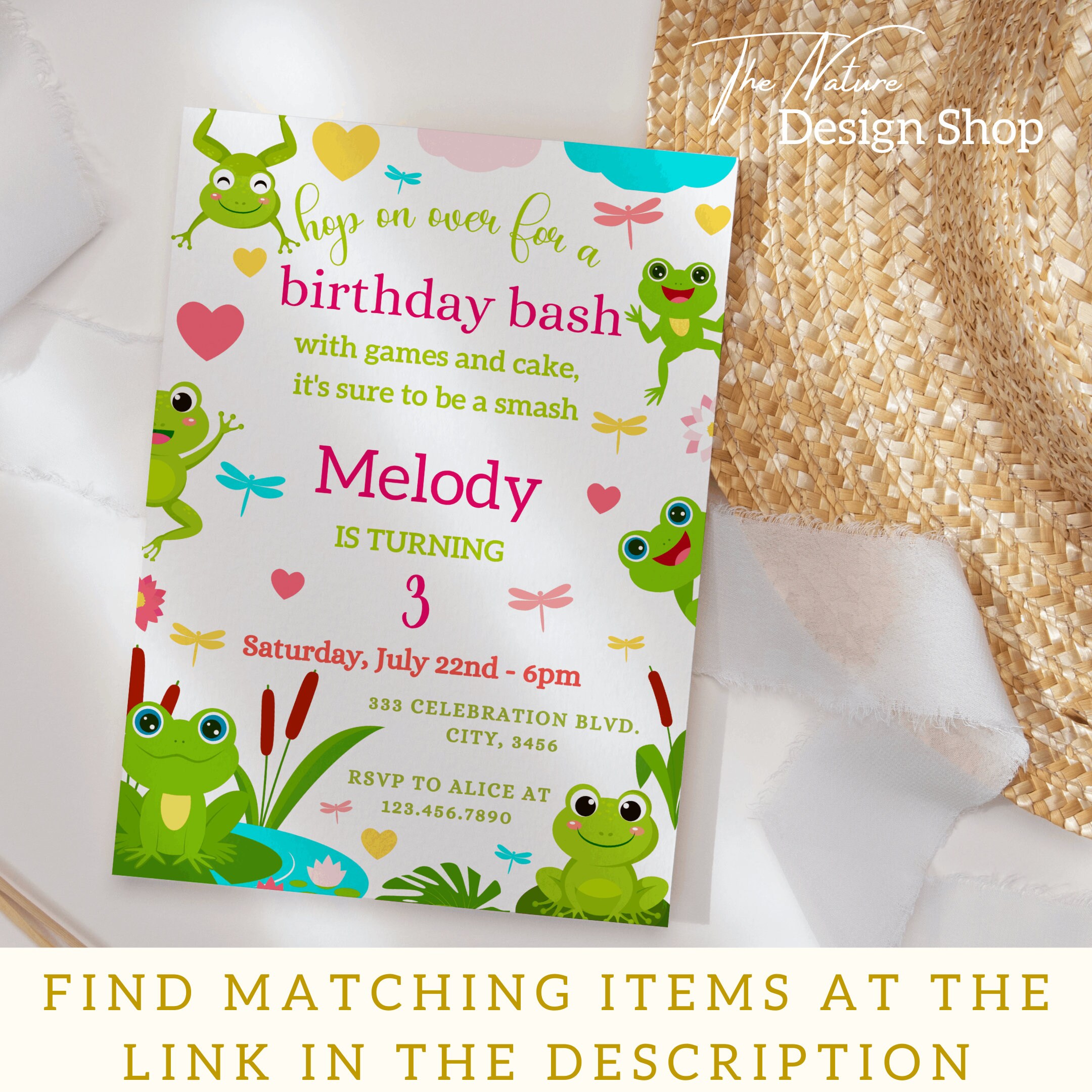 EDITABLE Frog Thank You Tag Frog Favor Tag Frog Birthday Decorations ...