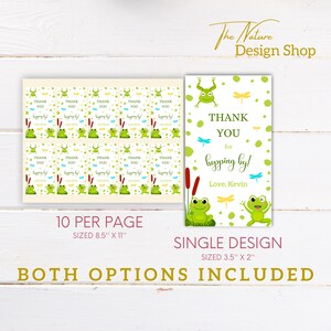 EDITABLE Frog Thank You Tag Frog Favor Tag Frog Birthday Decorations ...
