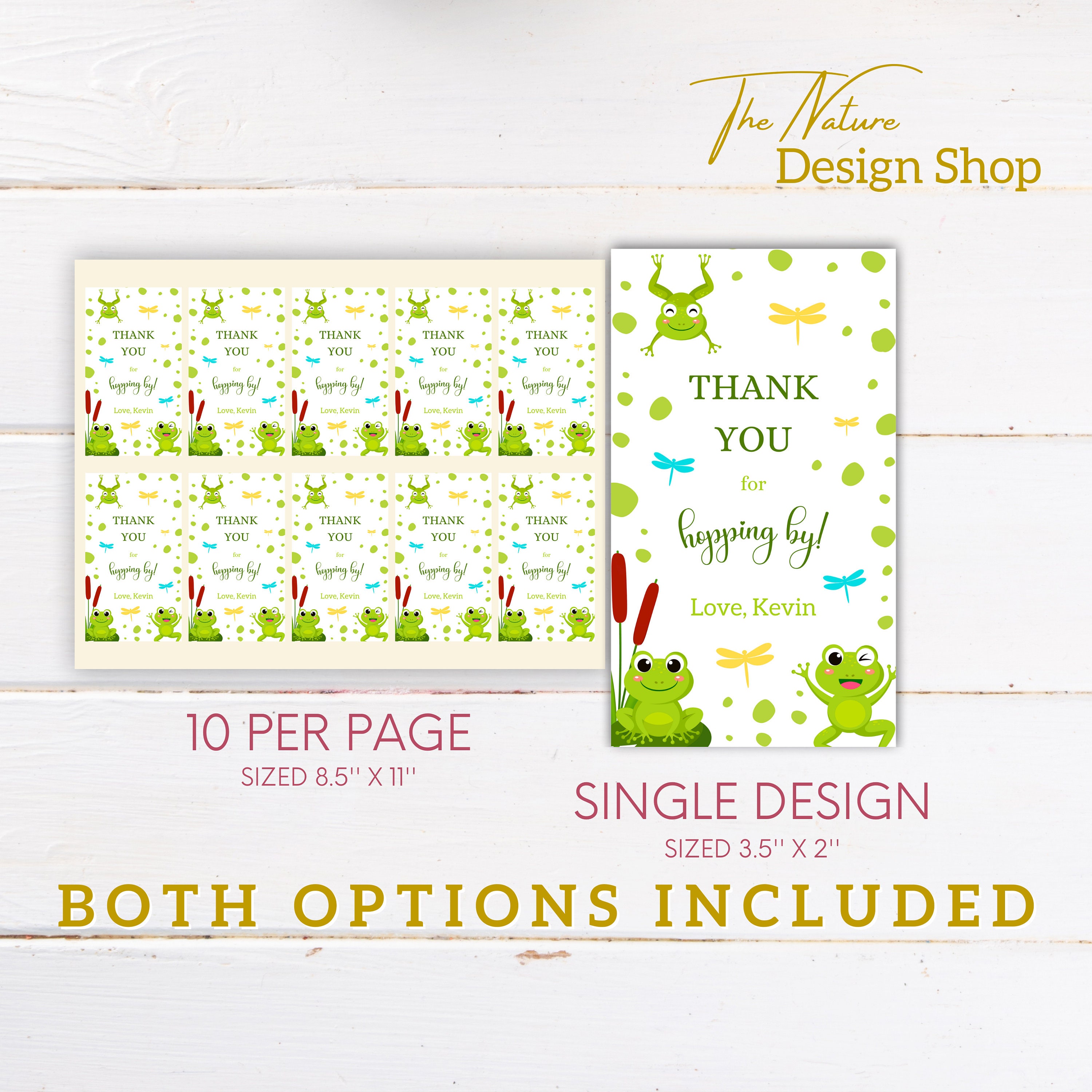 EDITABLE Frog Thank You Tag Frog Favor Tag Frog Birthday Decorations ...