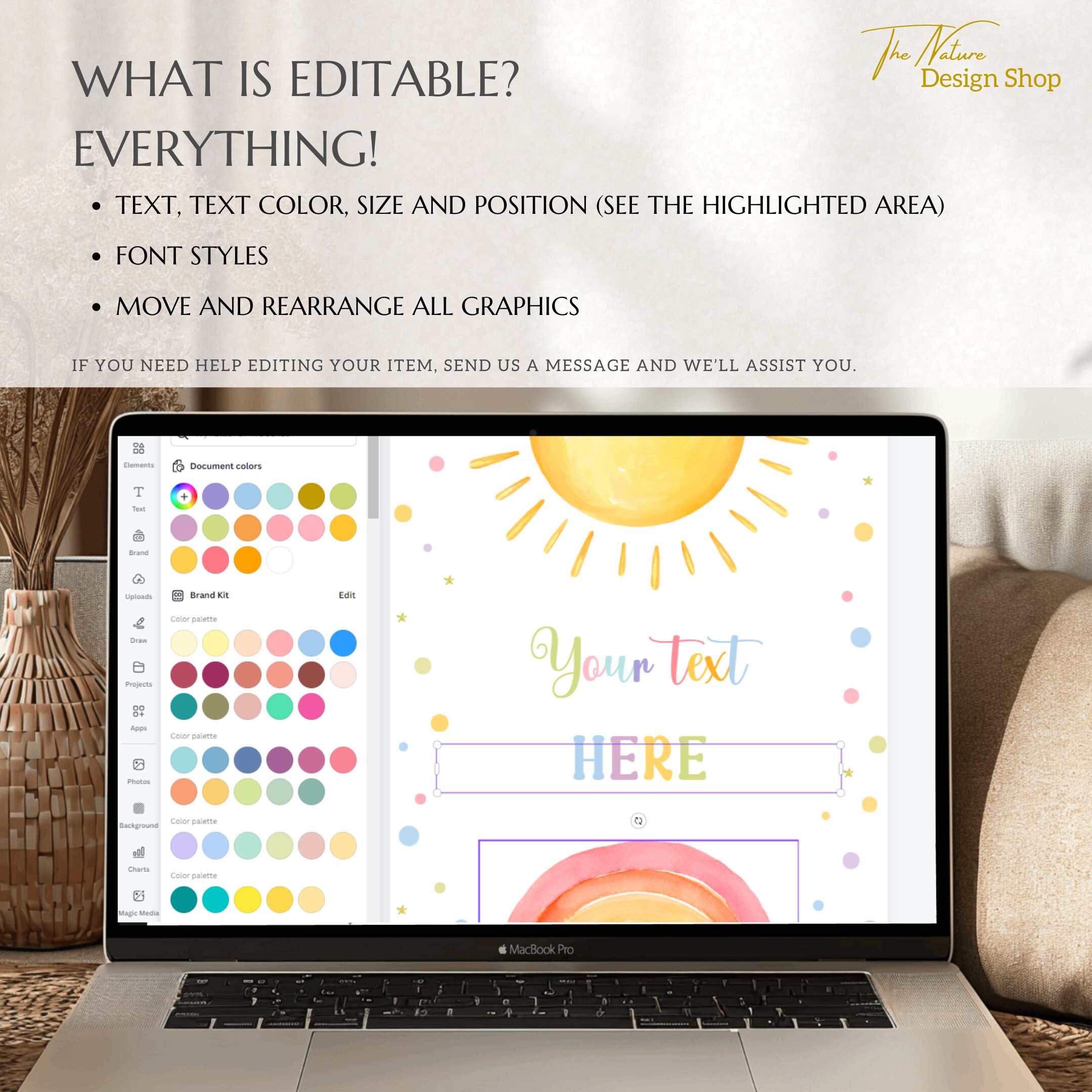 Editable Rainbow Welcome Sign Birthday Welcome Sign Rainbow Birthday ...