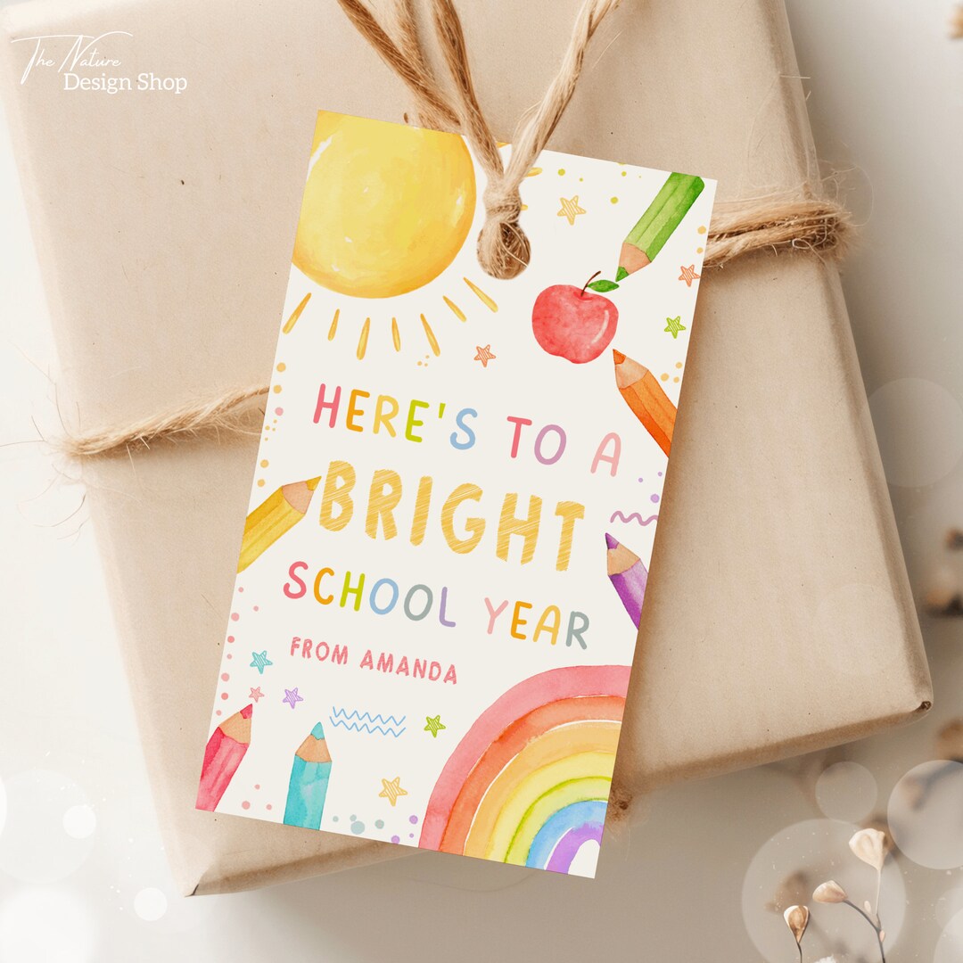 Editable Back to School Tag First Day of School Treat Tag School Gifts ...