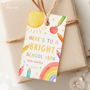 Editable Back to School Tag First Day of School Treat Tag School Gifts ...