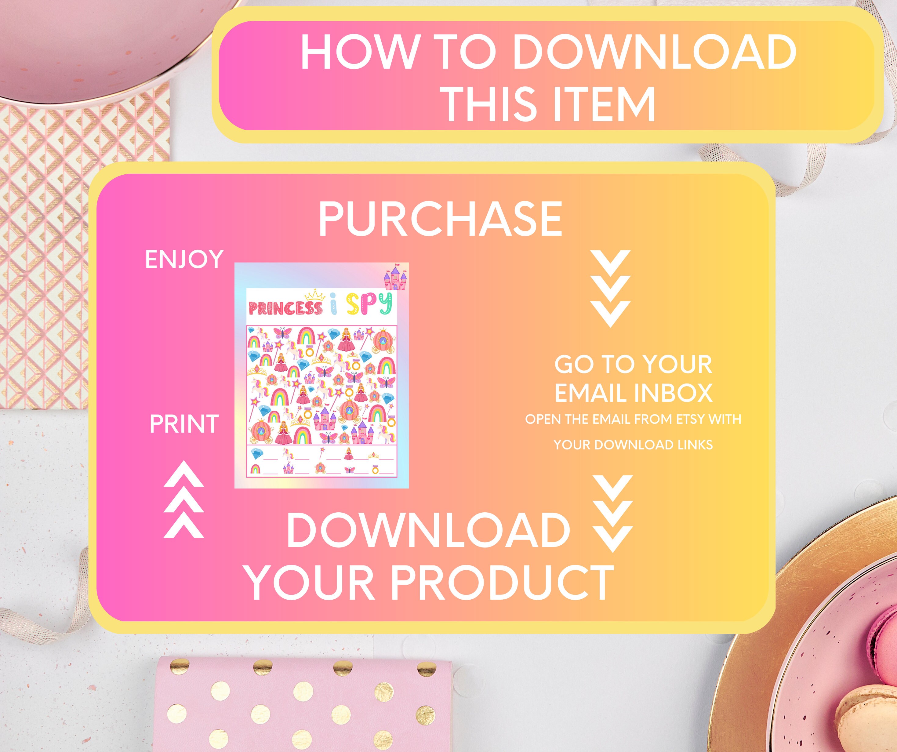 Princess I Spy Game Kids Princess Party Game Princess Birthday Party ...