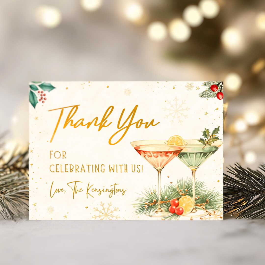Christmas Thank You Card Christmas Thank You Tag Holiday Thank You ...