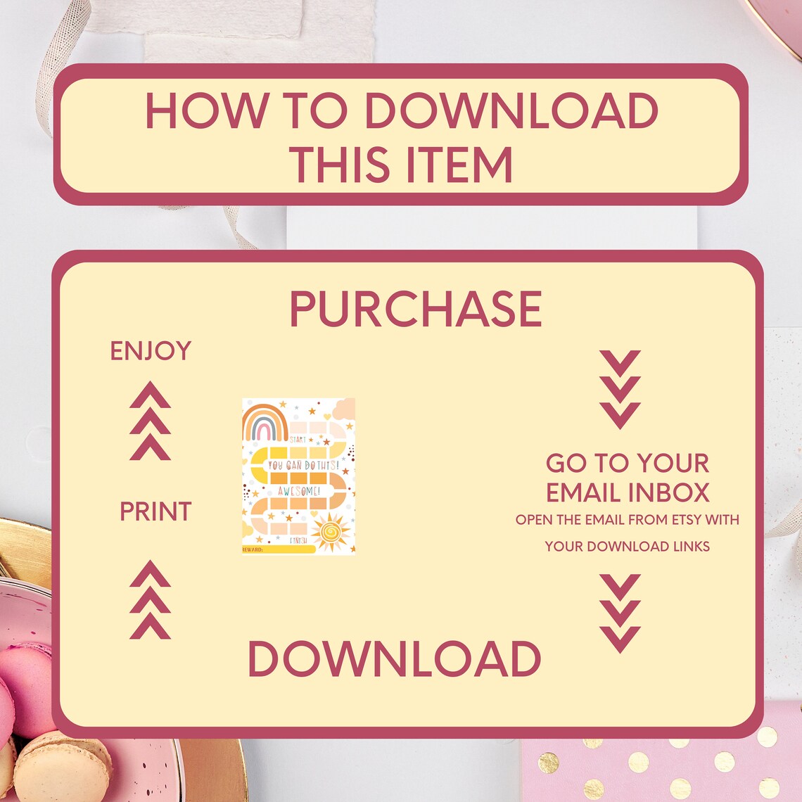 Boho Rainbow Reward Chart for Kids Daily Routine Chart Kids Chore Chart ...