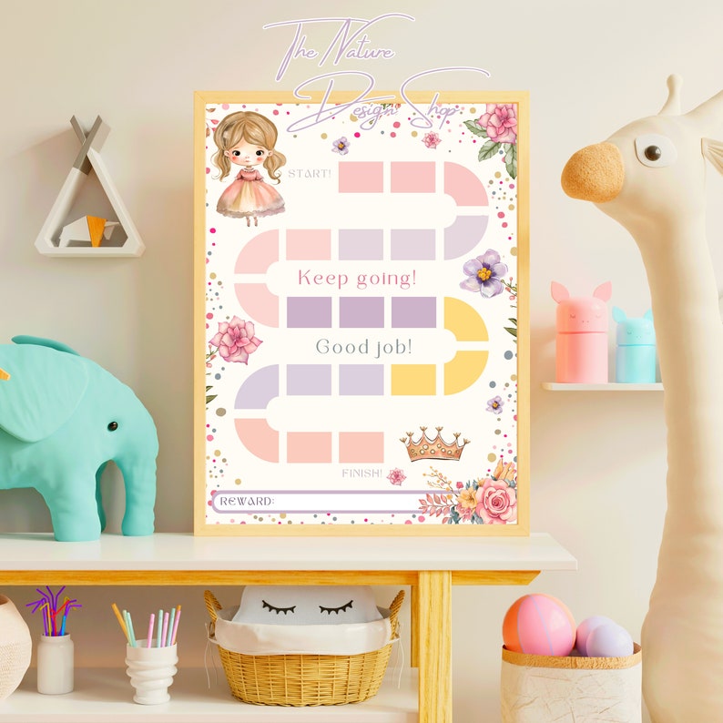 Princess Behavior Chart for Girls Daily Routine Chart Princess - Etsy