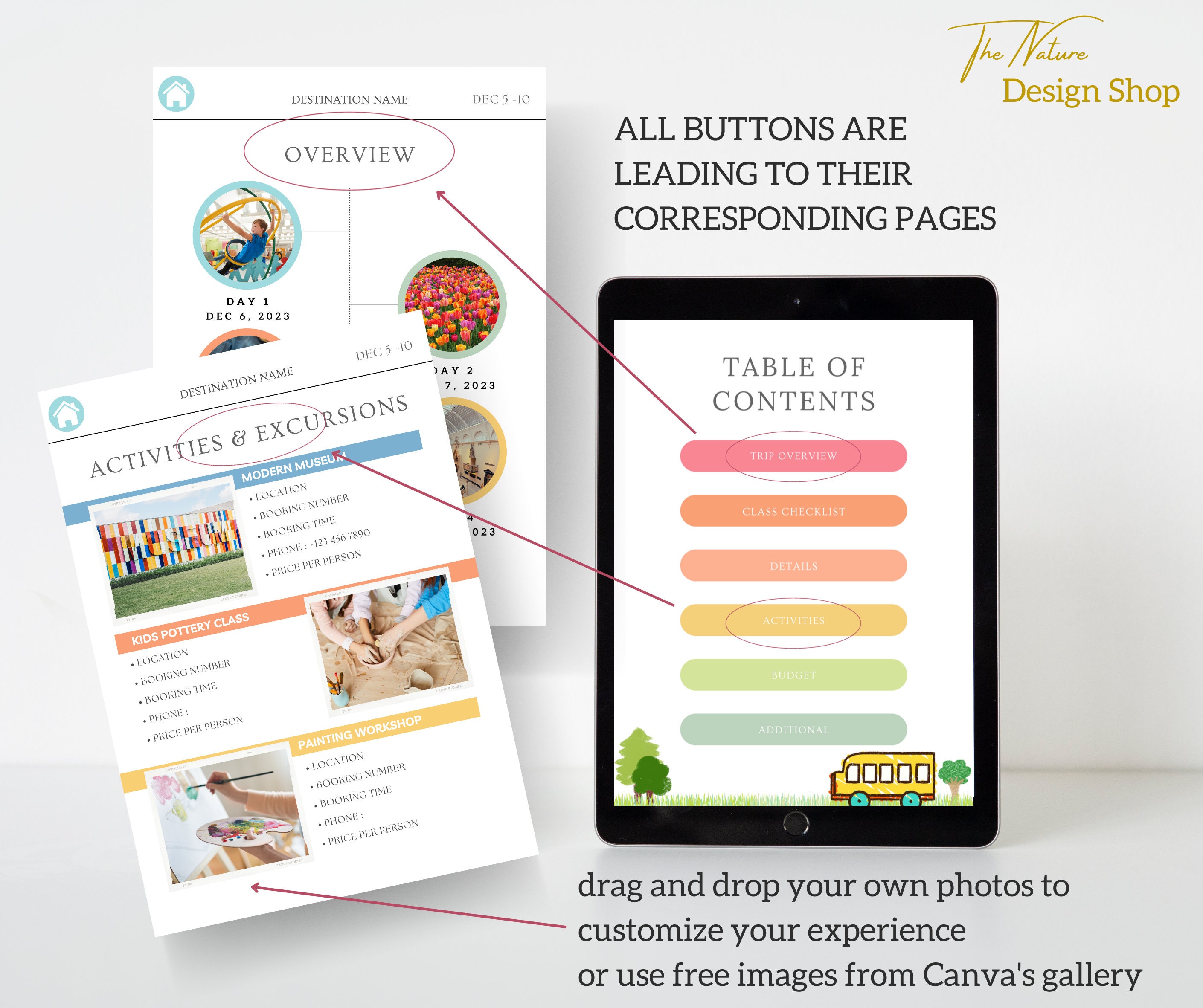 School Trip Itinerary Template Teachers Digital Planner School Trip ...