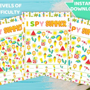 I Spy Summer Kids Game Summer Party Activities Kids Summer Games ...