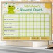 Editable Frog Reward Chart for Kids Daily Routine Chart Boys Chore ...