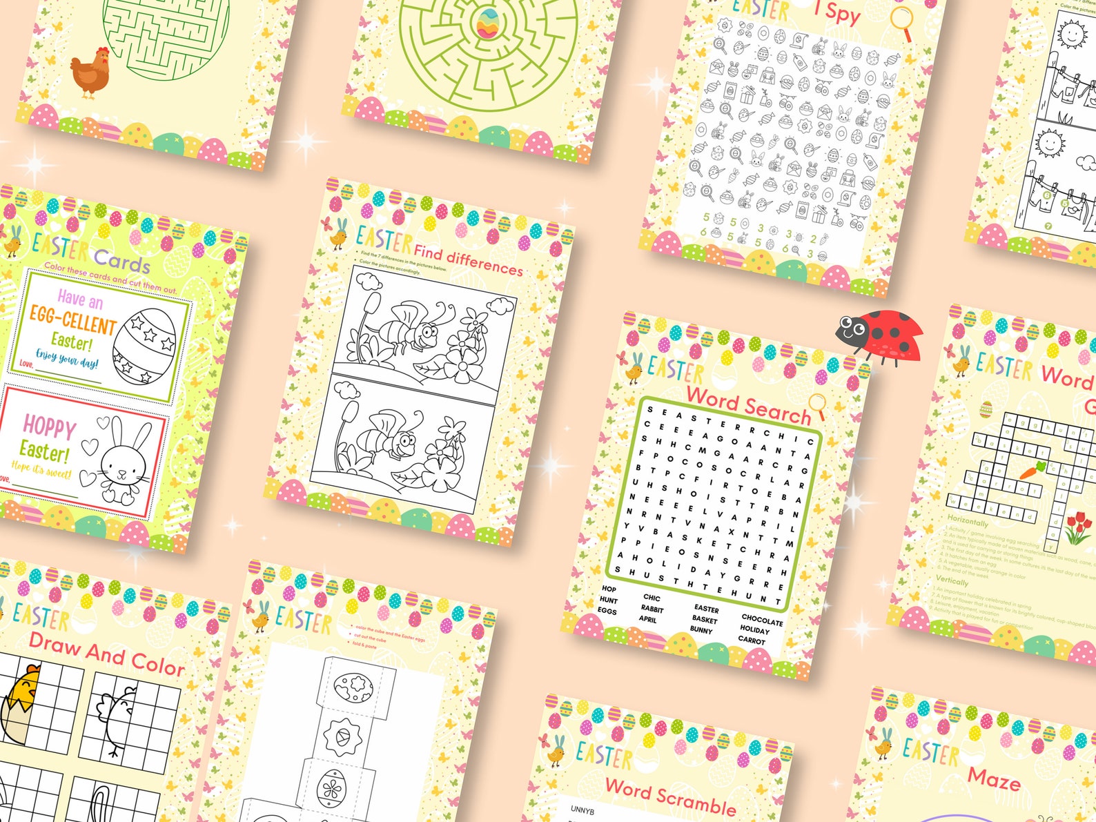Easter Activity Bundle for Kids Easter Games Printable Family Easter ...