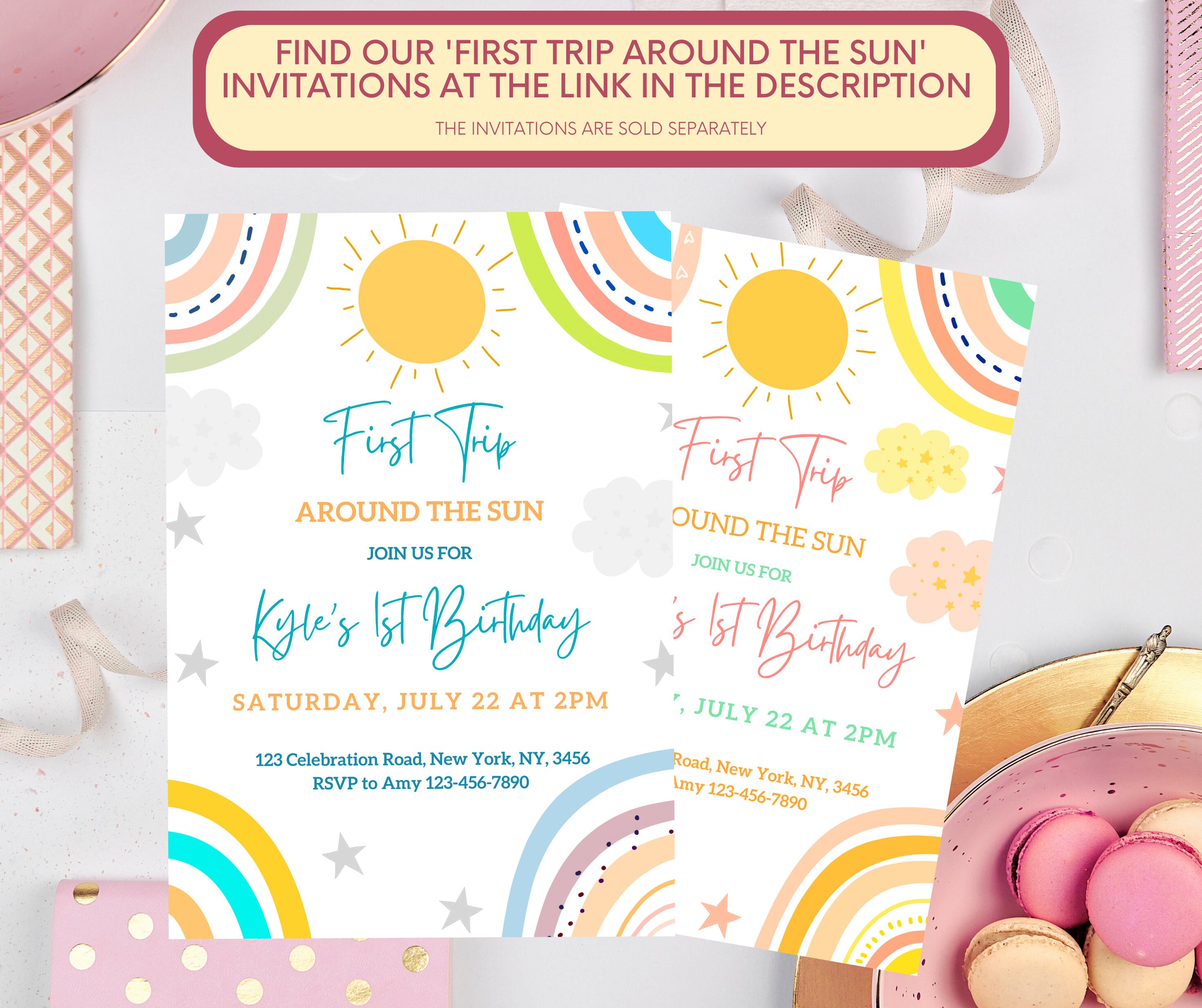 Editable 1st Birthday Game First Trip Around the Sun Games Sun Baby ...
