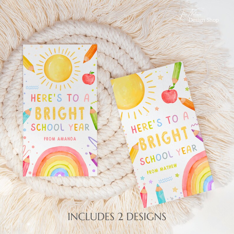 Editable Back to School Tag First Day of School Treat Tag School Gifts ...