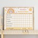 Editable Boho Rainbow Reward Chart for Kids Daily Routine Chart Kids ...