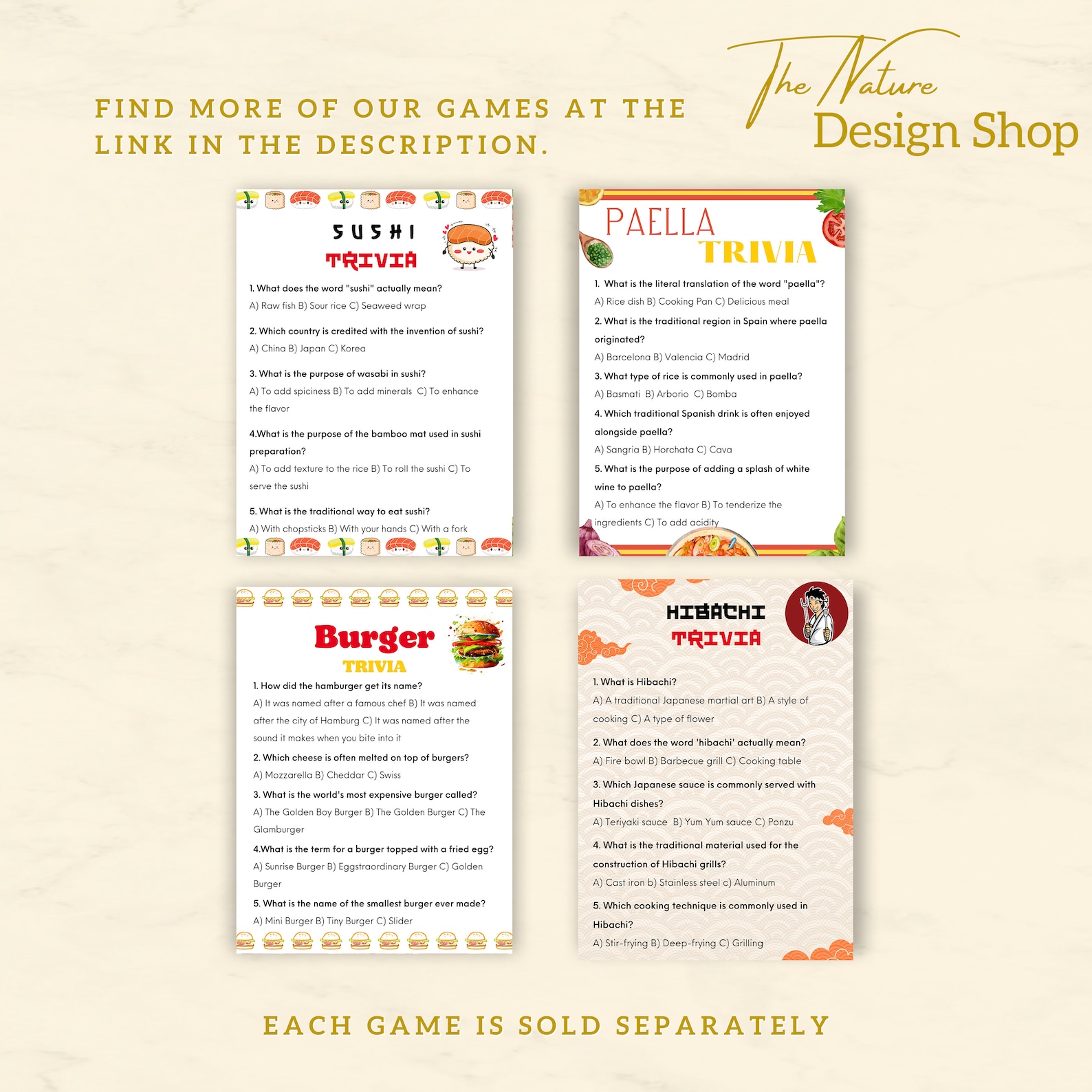 Pasta Trivia Game Pasta Party Favors Pasta Party Games Pasta Birthday ...