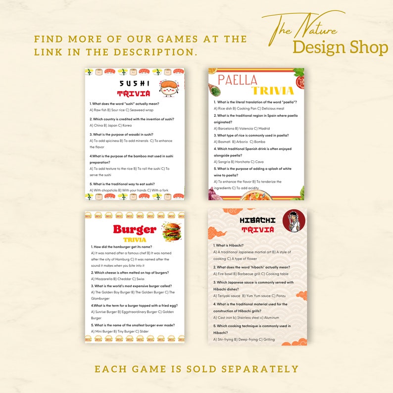 Pasta Trivia Game Pasta Party Favors Pasta Party Games Pasta Birthday ...