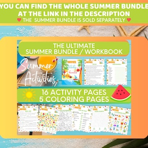 Summer Mad Libs Game Kids Summer Activities Kids Mad Libs Summer Game ...