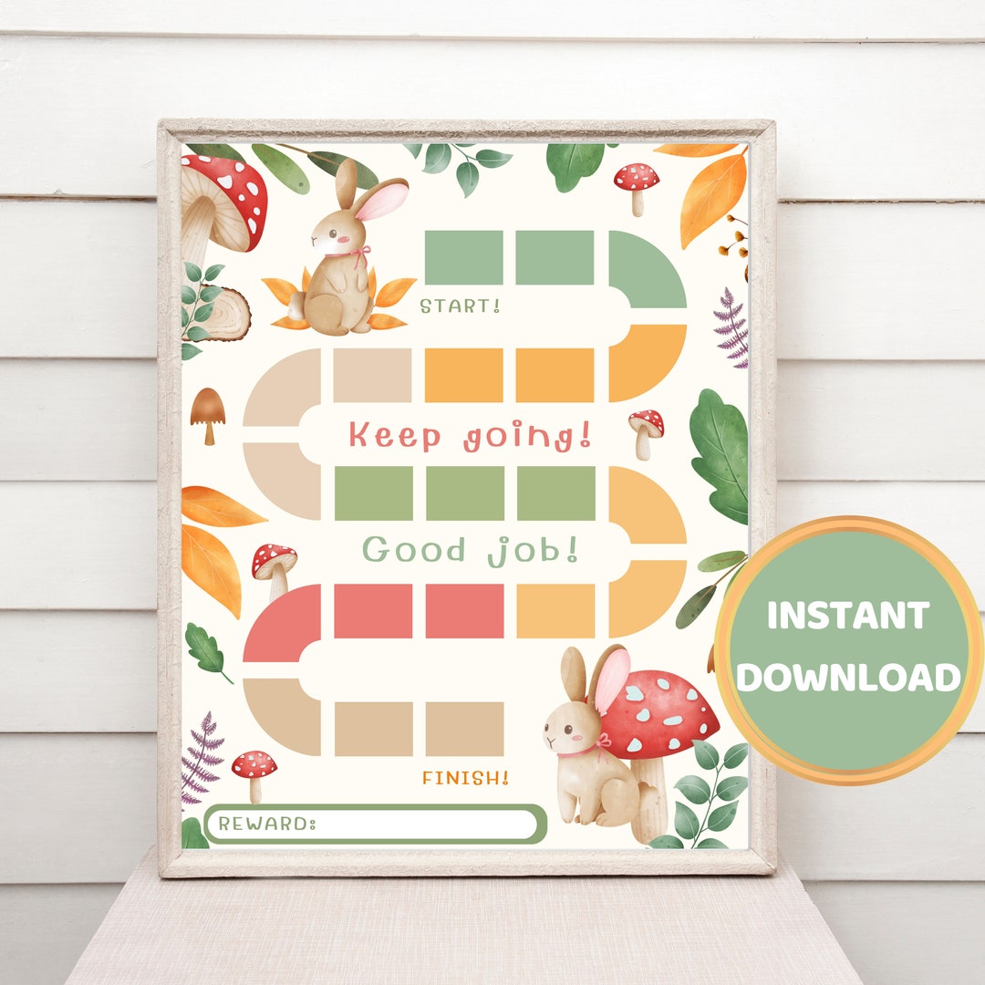 Bunny Reward Chart for Toddler Reward Chart Printable Toddler Potty ...