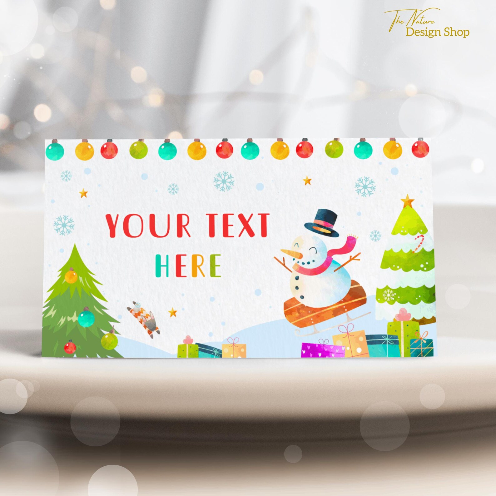 Editable Christmas Food Label Christmas Name Tag Template Christmas ...