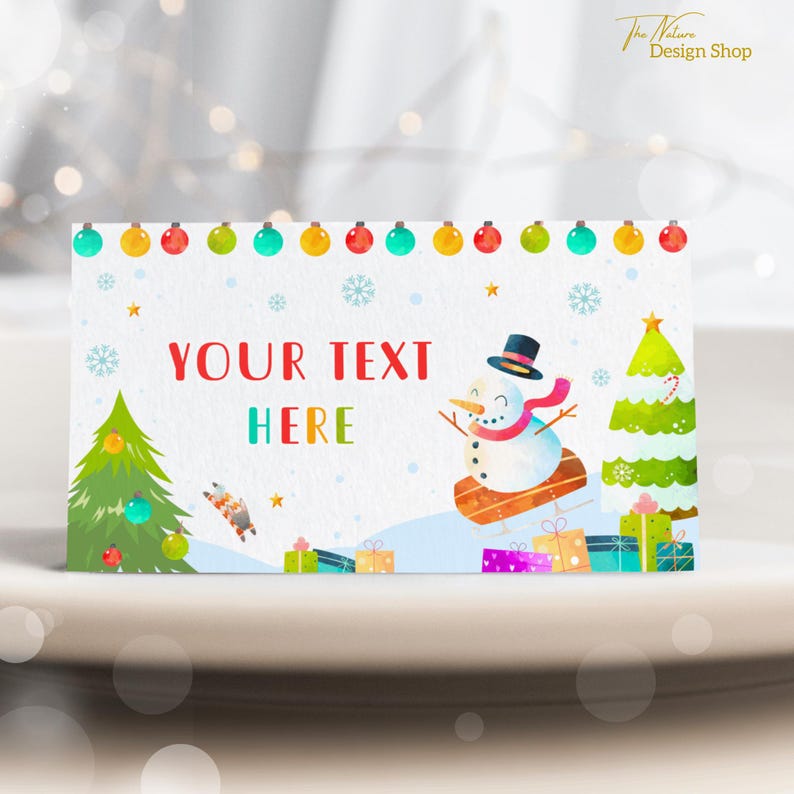 Editable Christmas Food Label Christmas Name Tag Template Christmas ...