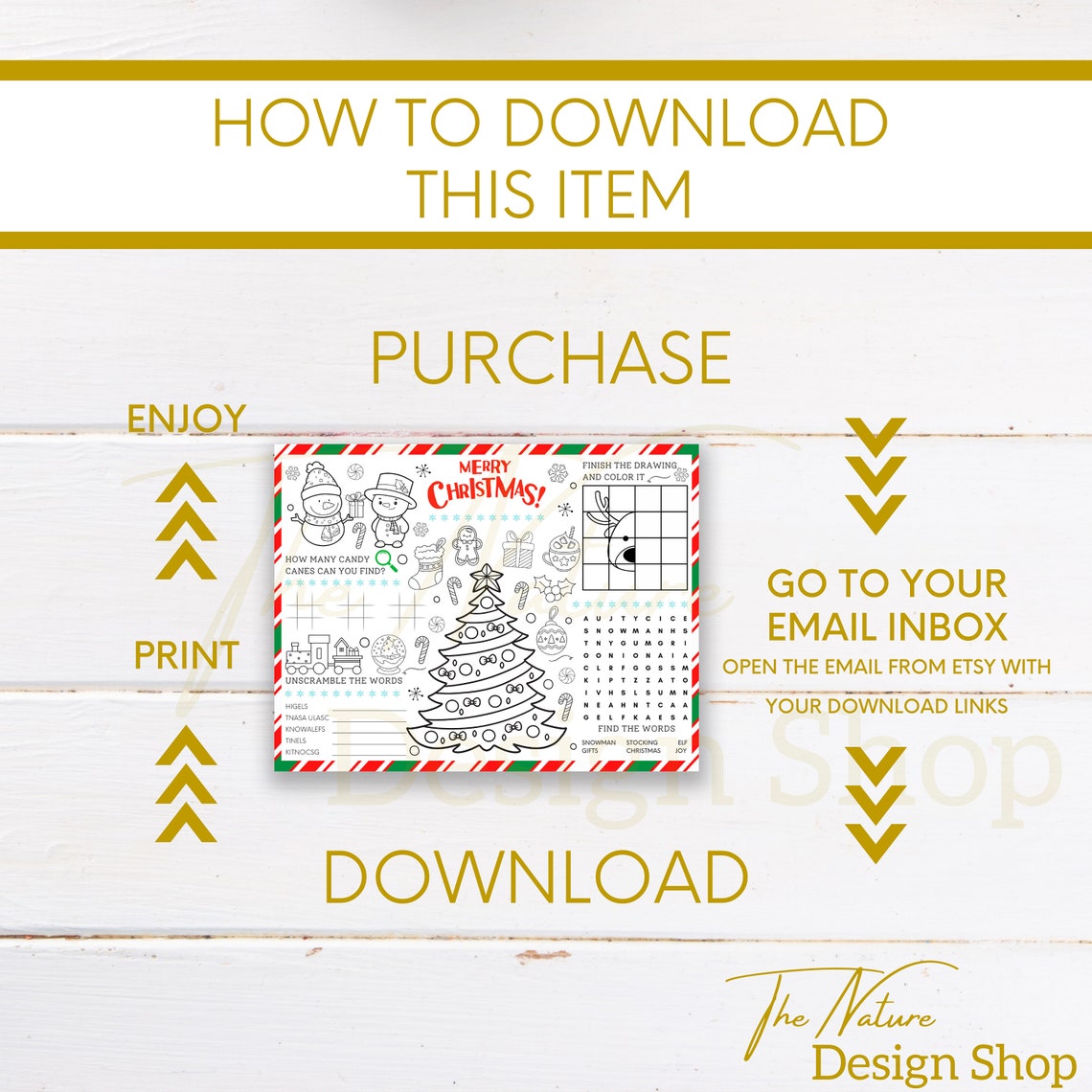 Christmas Coloring Placemats Christmas Activity Placemat Christmas ...