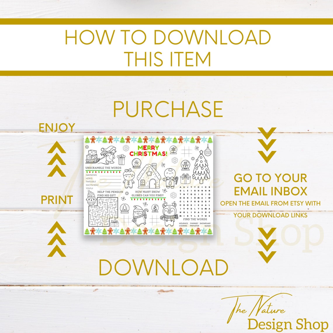 Christmas Coloring Placemat Christmas Activity Placemat Christmas ...