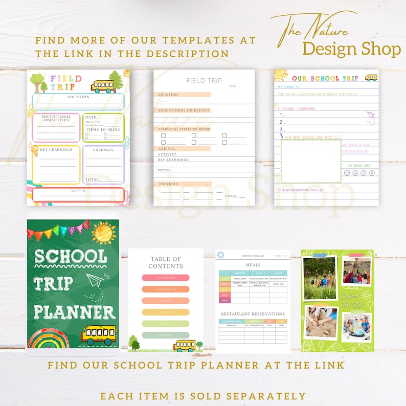 Field Trip Planner Field Trip Worksheet Field Trip Report Field Trip ...