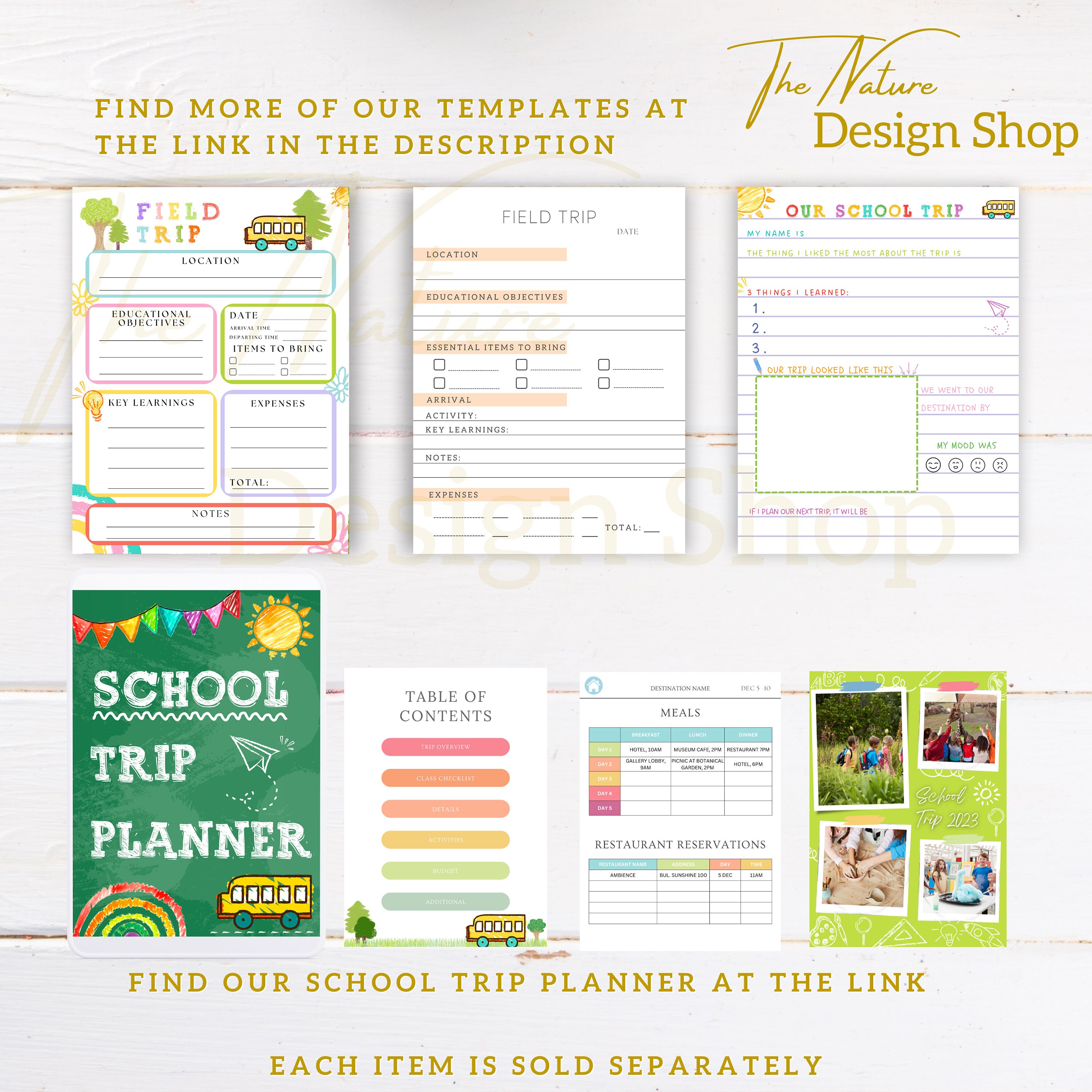 Field Trip Planner Field Trip Worksheet Field Trip Report Field Trip ...