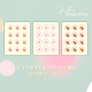 Editable Capybara Birthday Cupcake Toppers Capybara Cake - Etsy