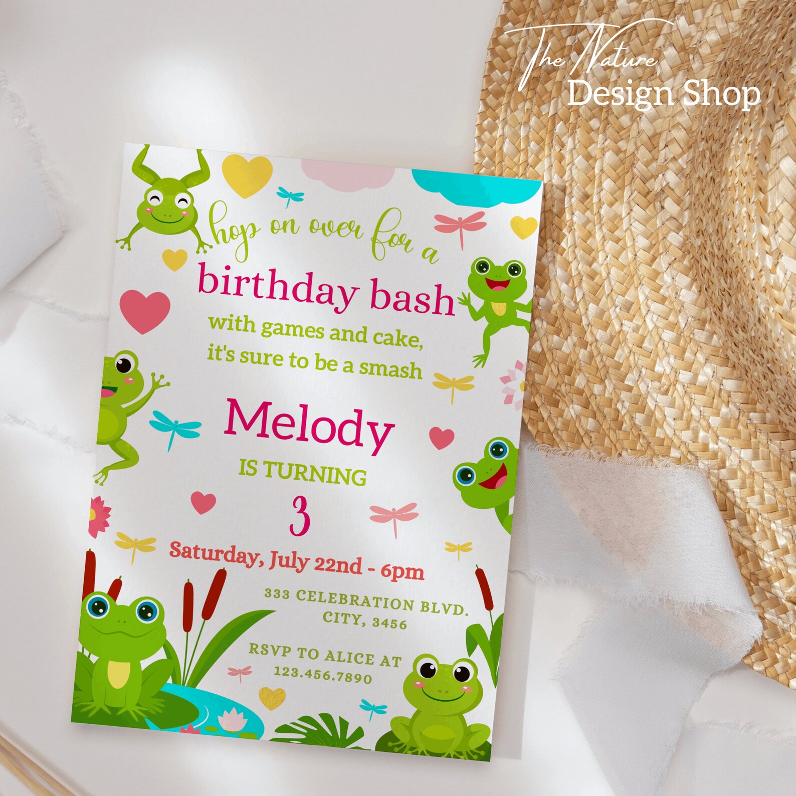 Frog Birthday Invitation Frog Party Invite Frog Invitations Toadally ...