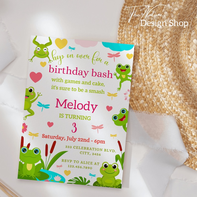 Frog Birthday Invitation Frog Party Invite Frog Invitations Toadally ...