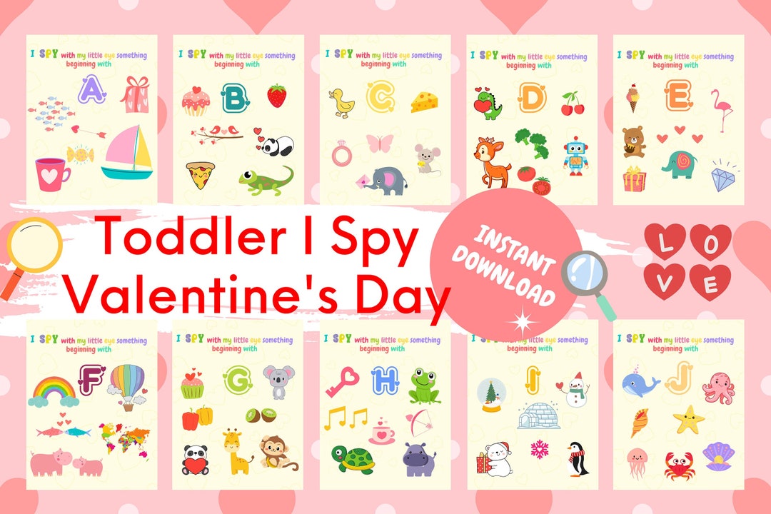 Toddler I Spy Valentine’s Day Gift for Kids I Spy Digital Download ...