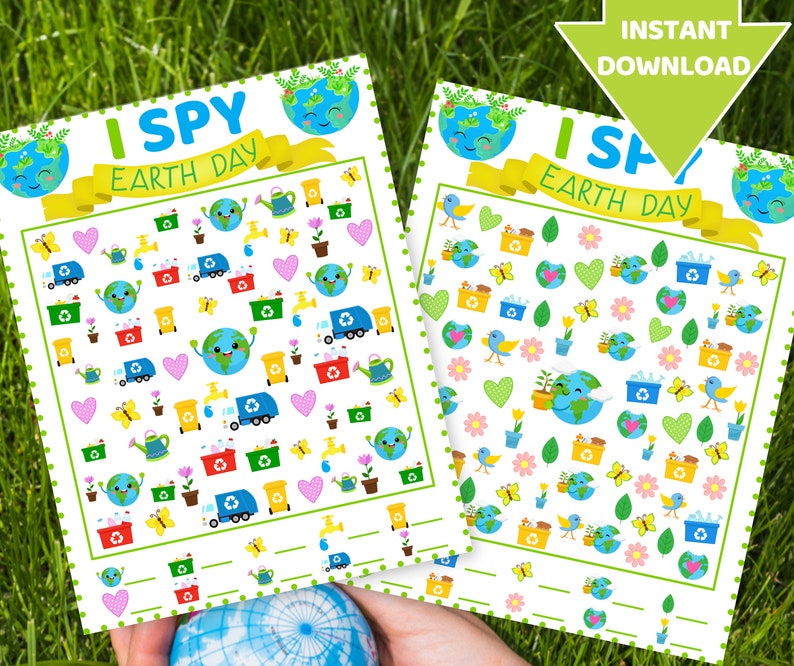 I Spy Earth Day Game Kids Earth Day Printable Earth Day - Etsy