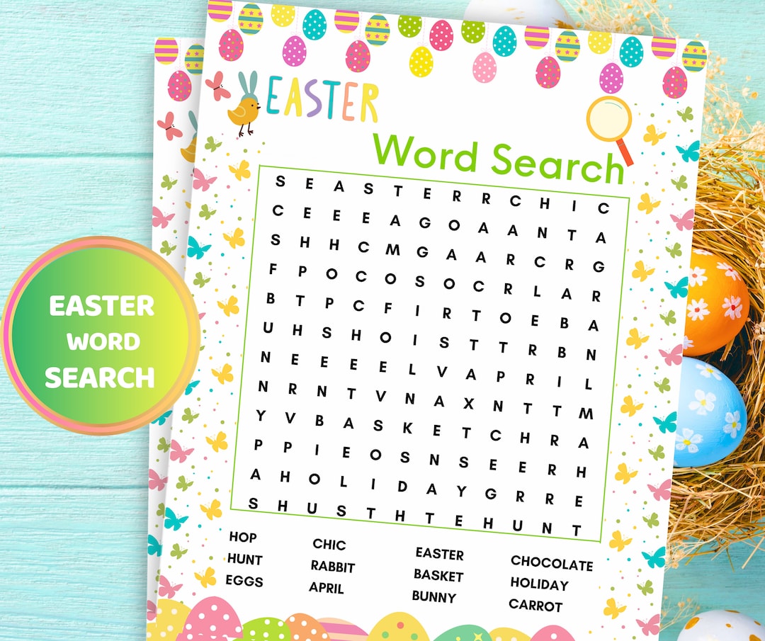 Easter Word Search Game Easter Game Printable Easter Activity for Kids ...
