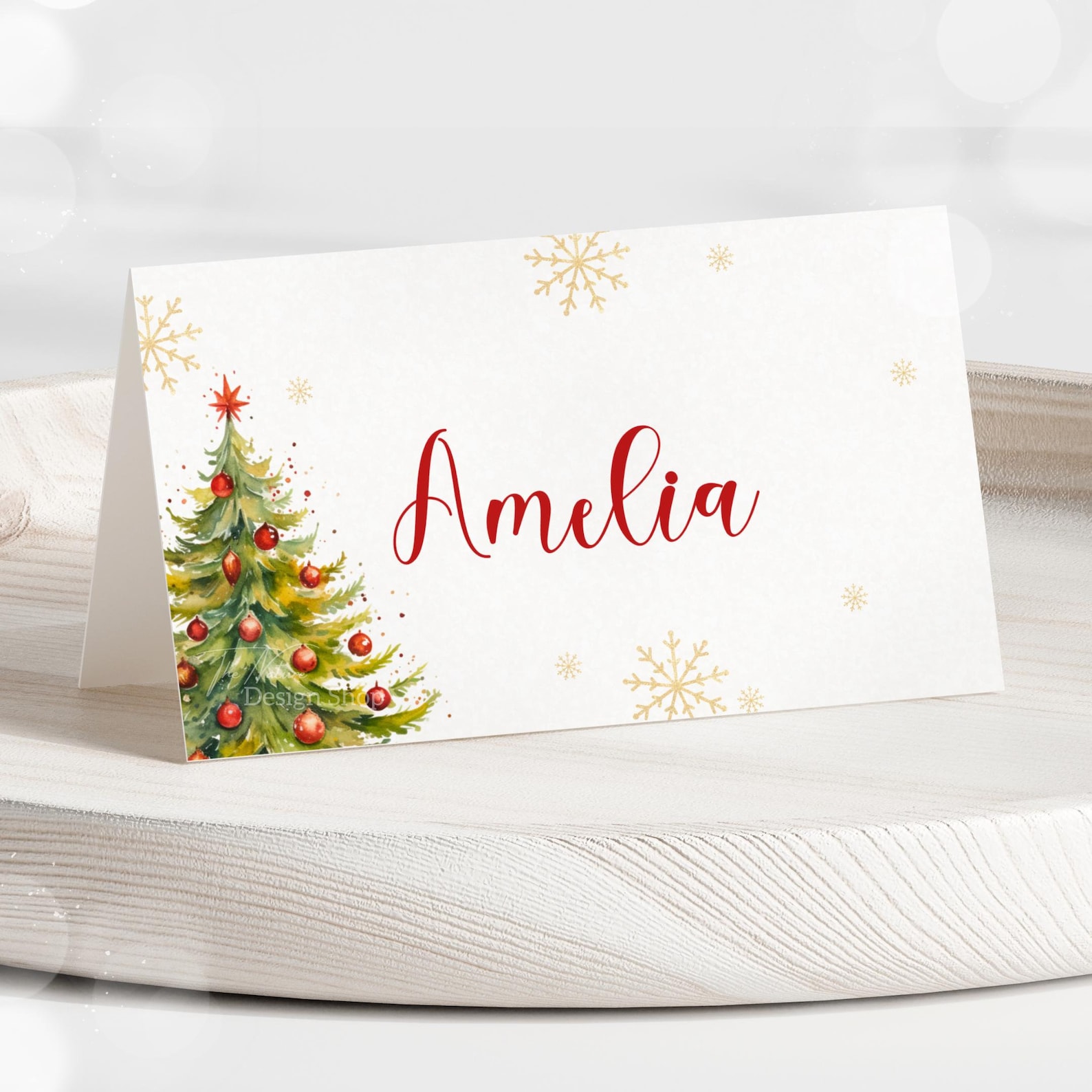 Editable Christmas Name Tag Template Christmas Name Label Name Card ...