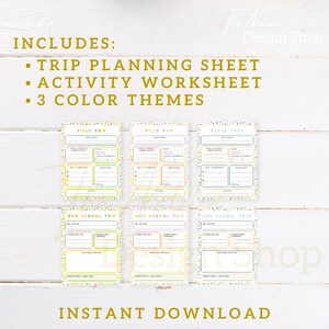 Field Trip Planner Field Trip Worksheet Field Trip Report Field Trip ...