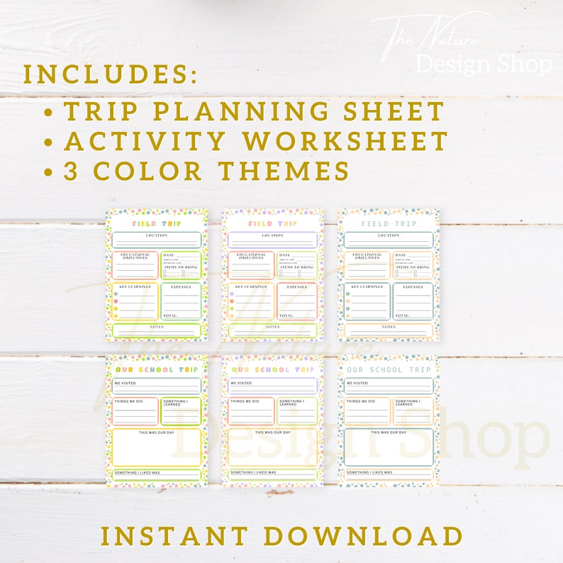 Field Trip Planner Field Trip Worksheet Field Trip Report Field Trip ...