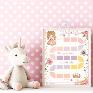Princess Behavior Chart for Girls Daily Routine Chart Princess Reward ...