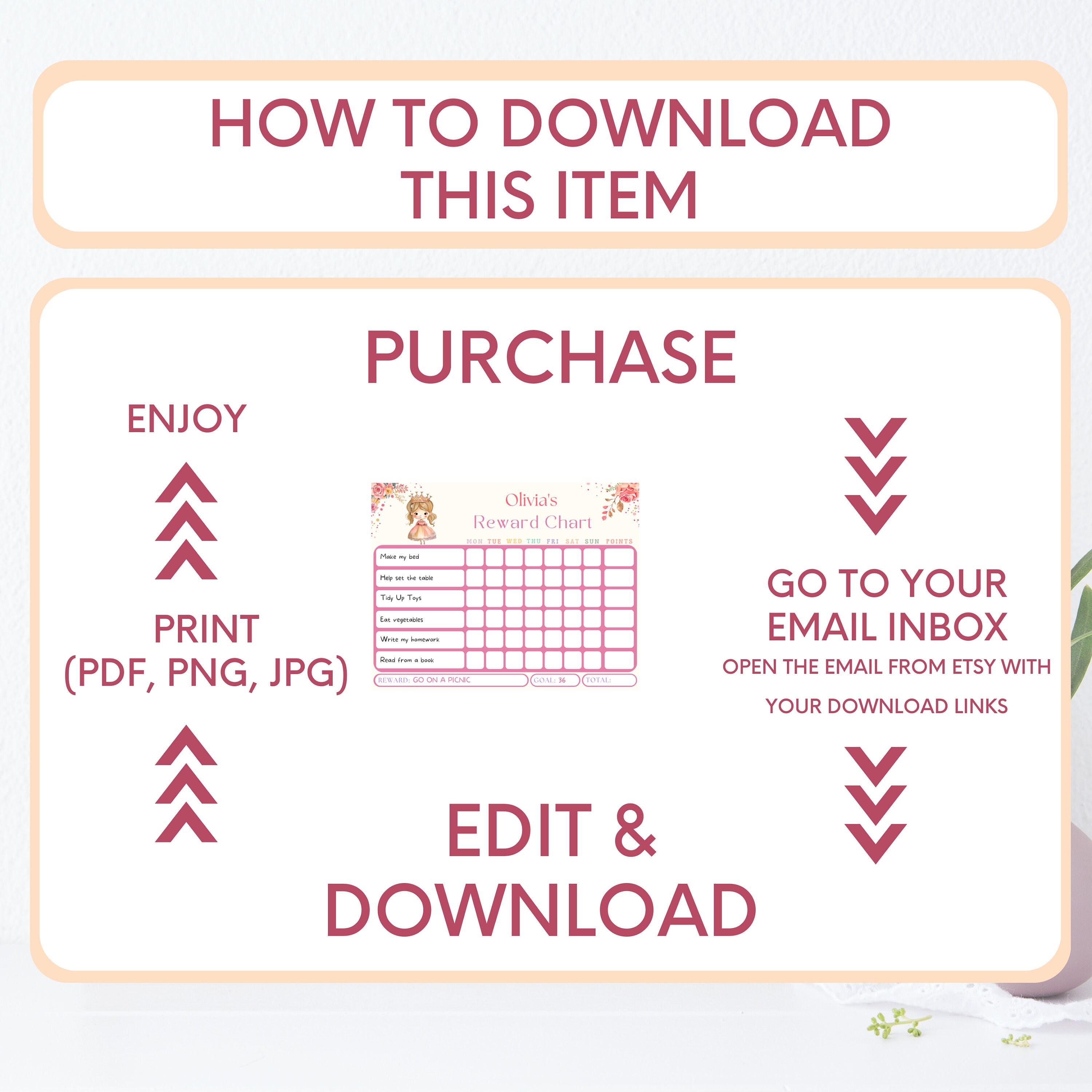 Editable Princess Reward Chart Girls Reward Chart Princess Behavior ...