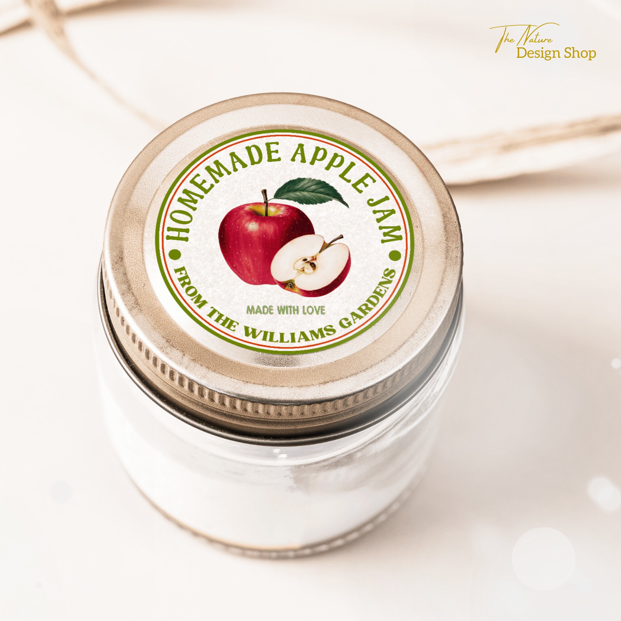 Editable Apple Jam Jar Labels Apple Butter Favors Jam Jar Stickers ...