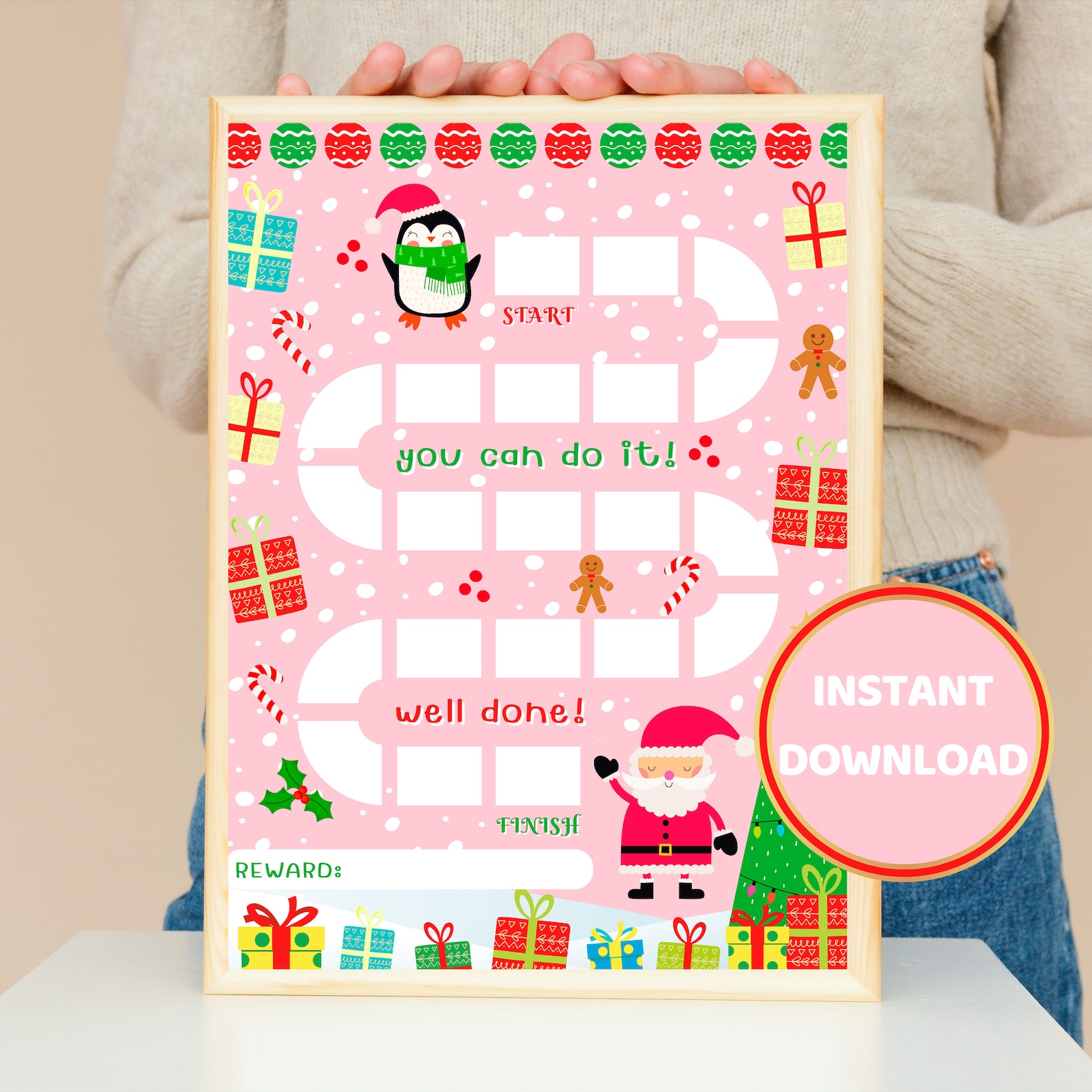 Christmas Reward Chart for Kids Christmas Routine Chart Kids Chore ...