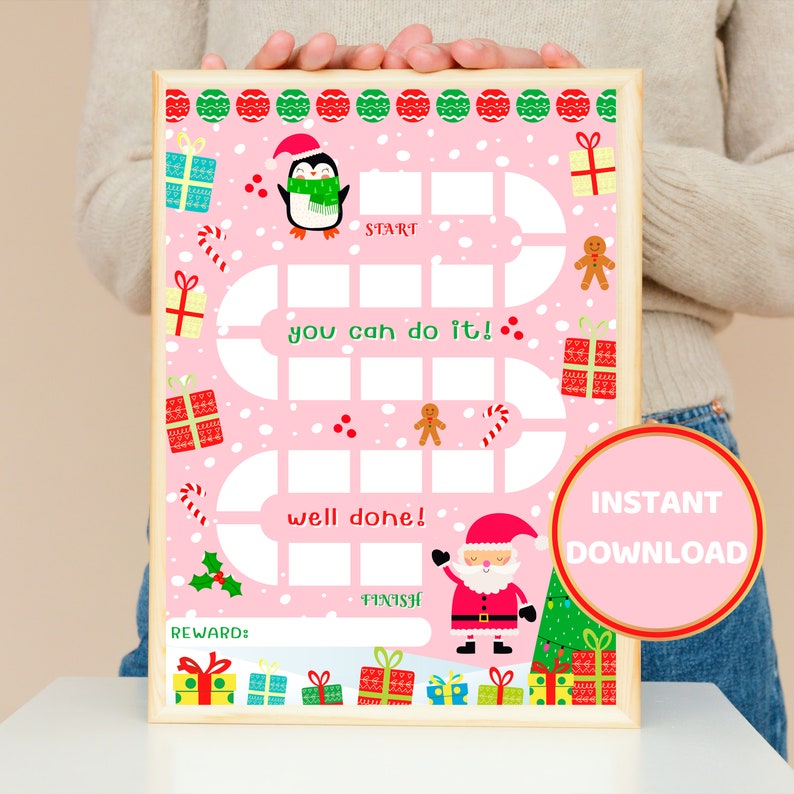 Christmas Reward Chart for Kids Christmas Routine Chart Kids Chore ...