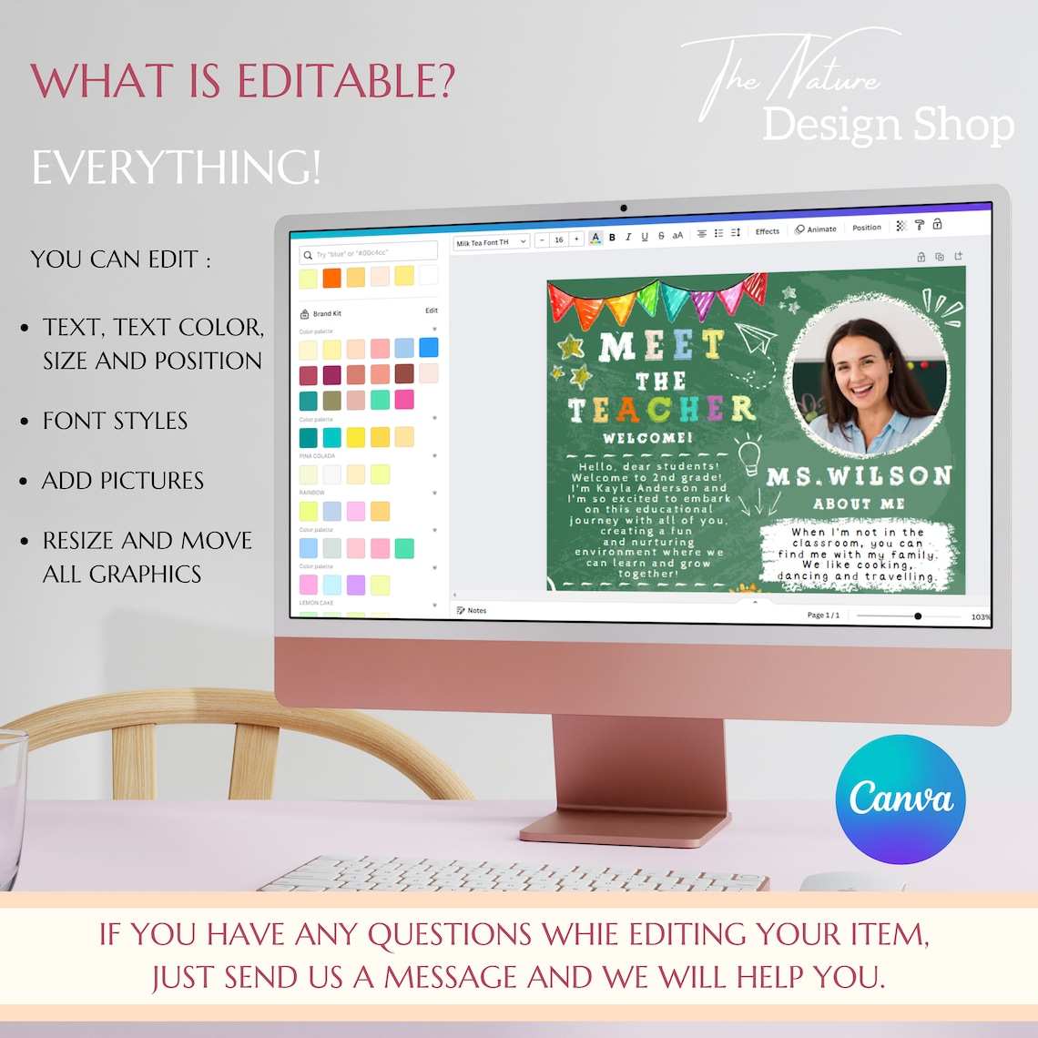 Meet the Teacher Editable Template Teacher Kindergarten Letter Template ...