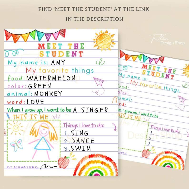 Meet the Teacher Editable Template Teacher Boho Rainbow Teacher Canva ...