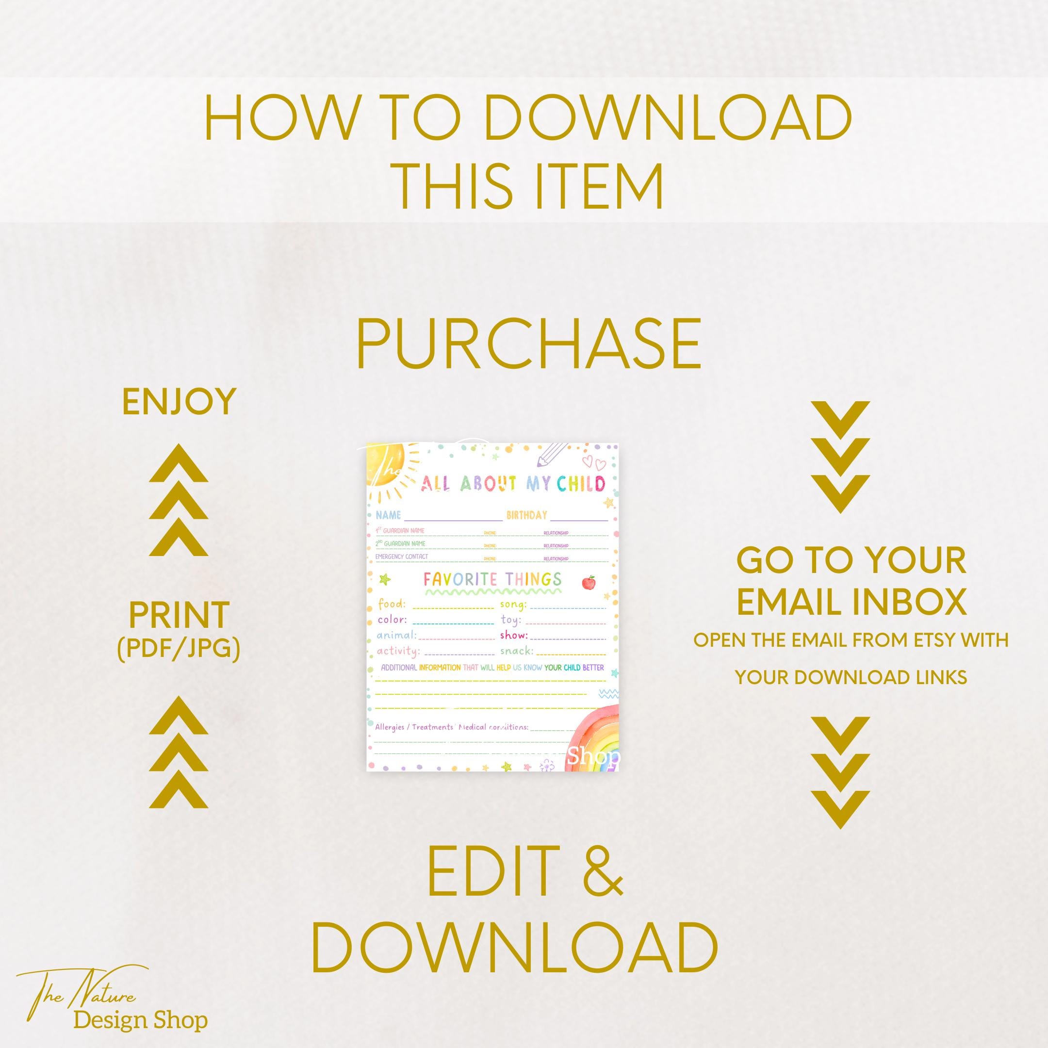 All About My Child Template All About My Child Form All About Me ...