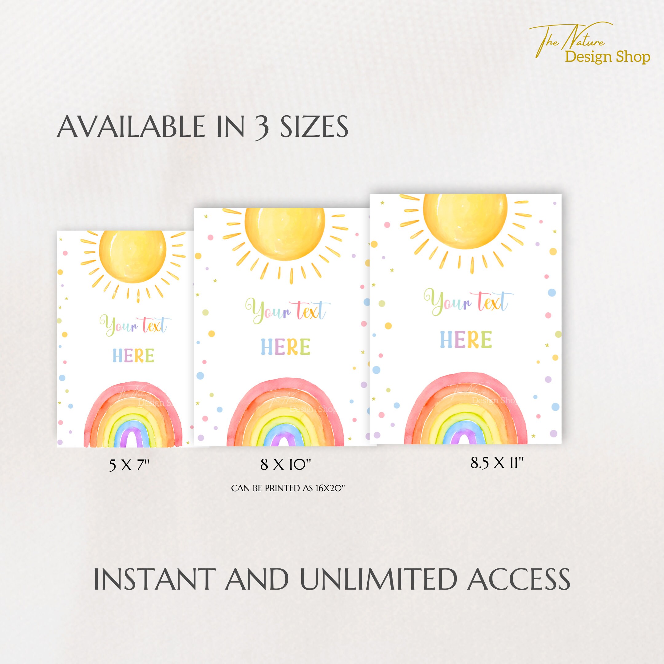 Editable Rainbow Welcome Sign Birthday Welcome Sign Rainbow Birthday ...