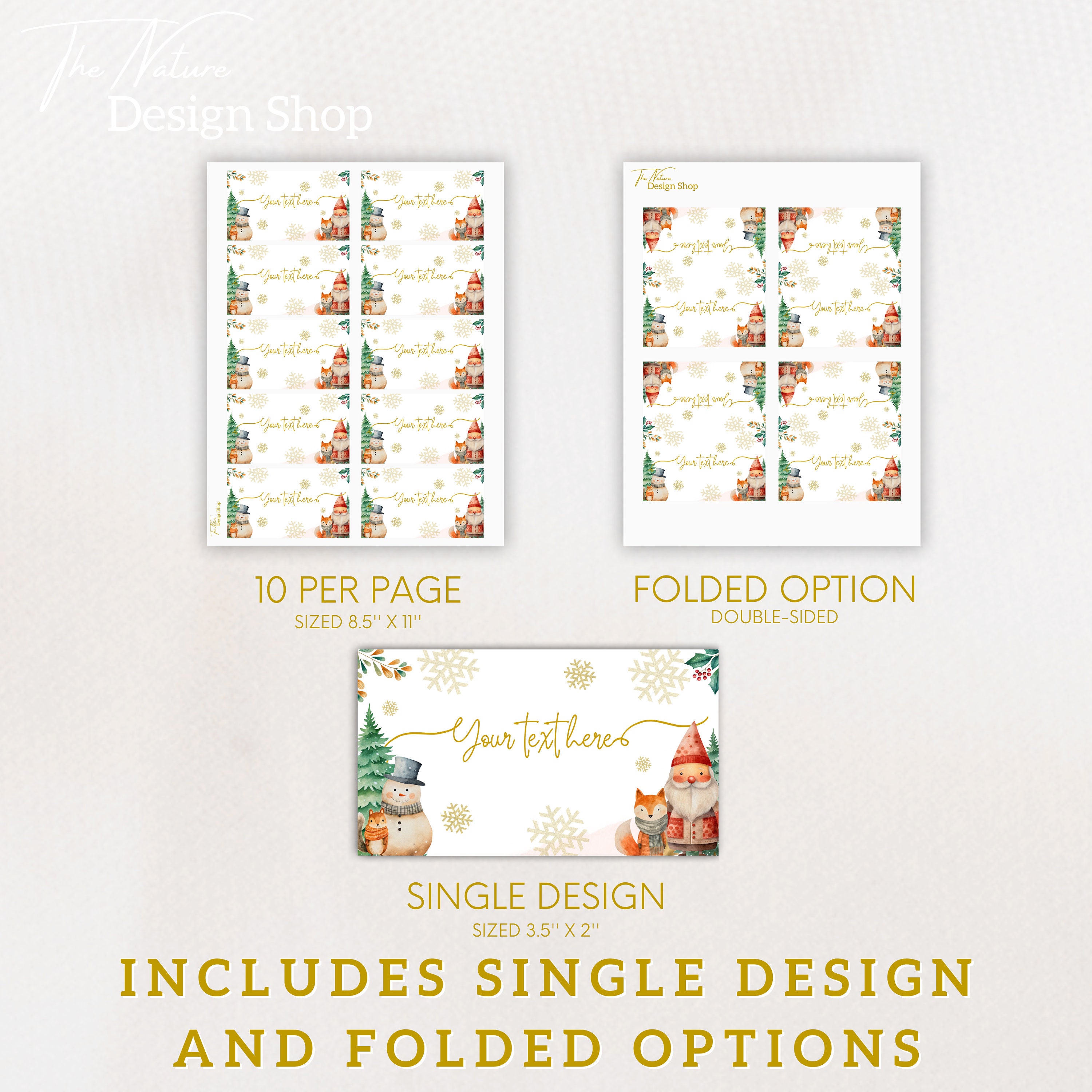 Editable Christmas Buffet Card Template Editable Christmas Name Tags ...